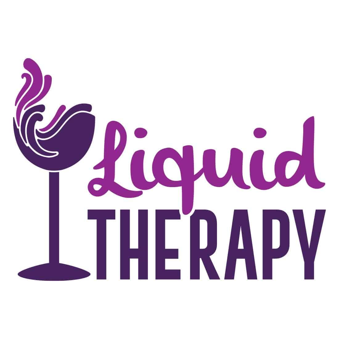 Liquid Therapy Wine Wine Glass Svg Design