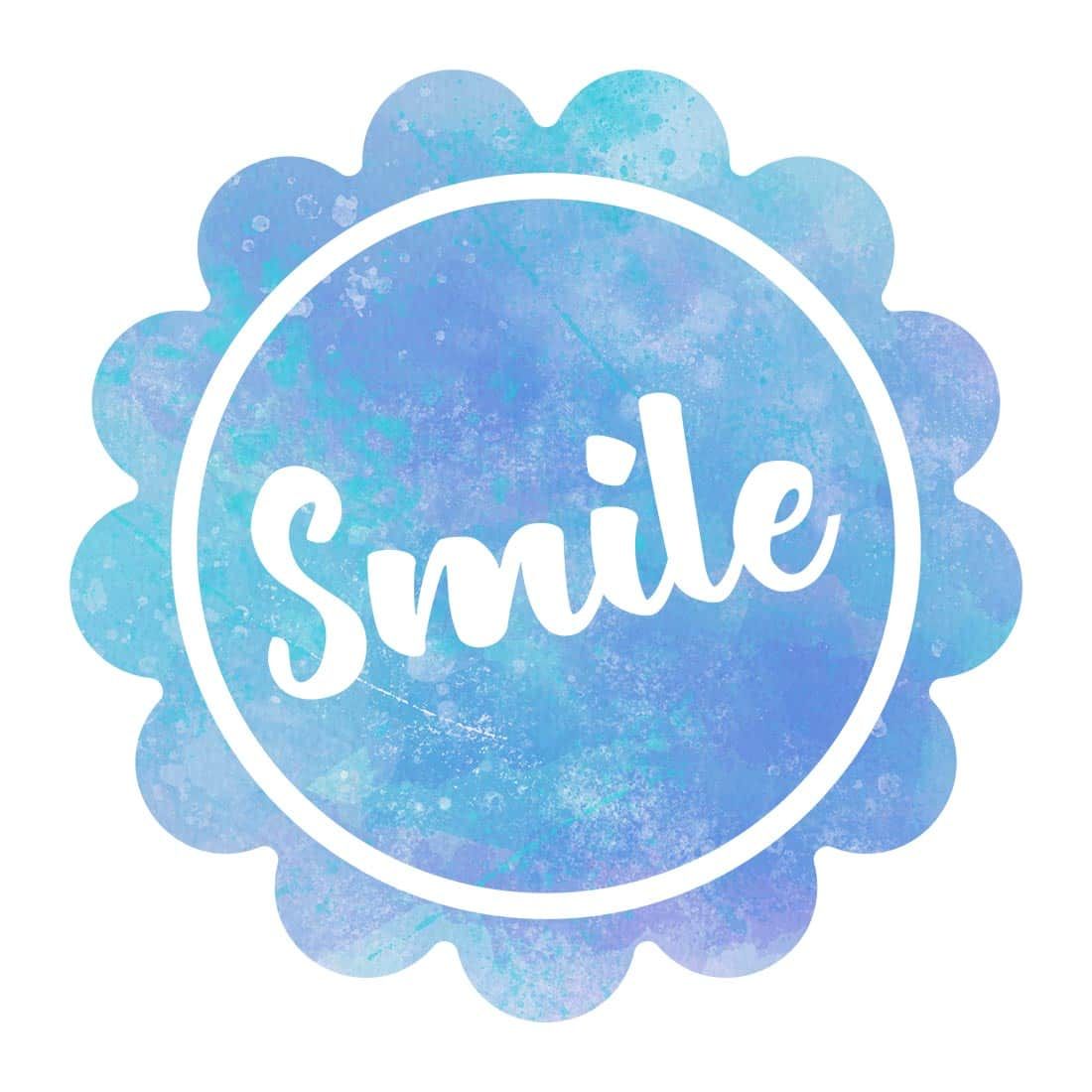 Smile Watercolor Flower, Sublimation
