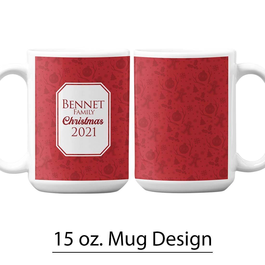 Christmas, Holiday, 15 oz. Pre-Designed Mug Template