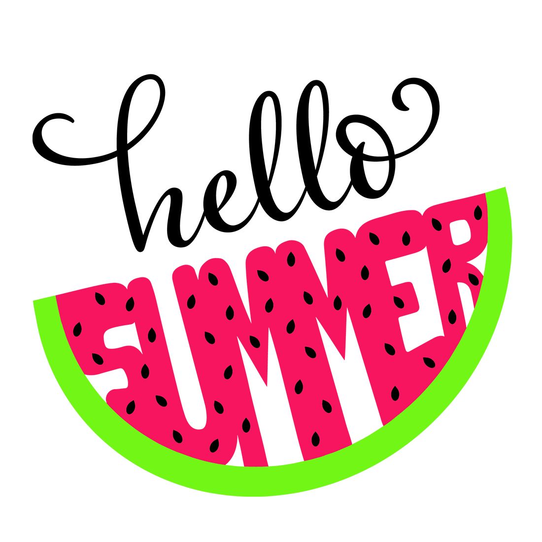 Hello Summer Watermelon Svg Summer Svg