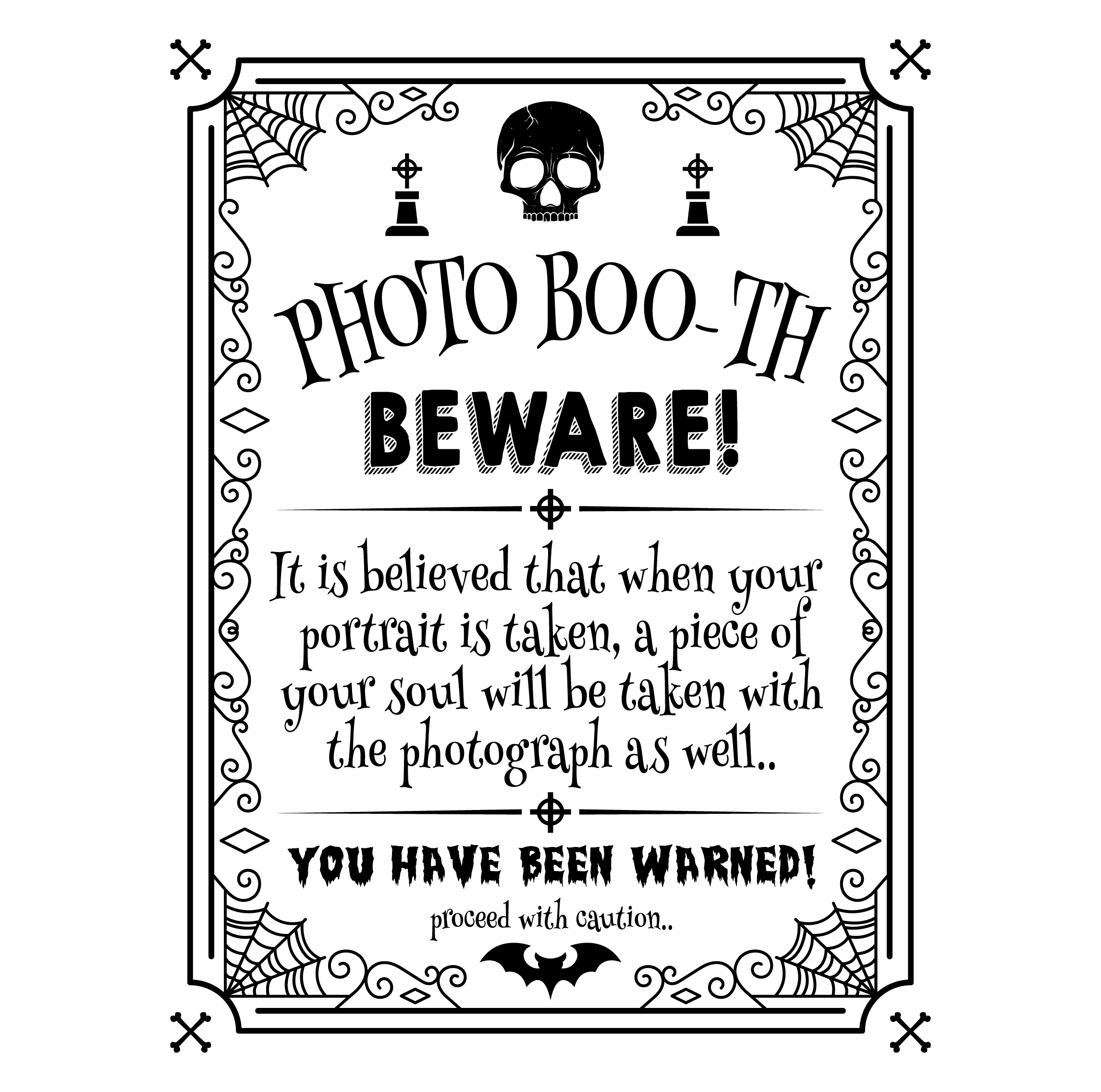 HAUNTED PHOTO BOOTH SIGN