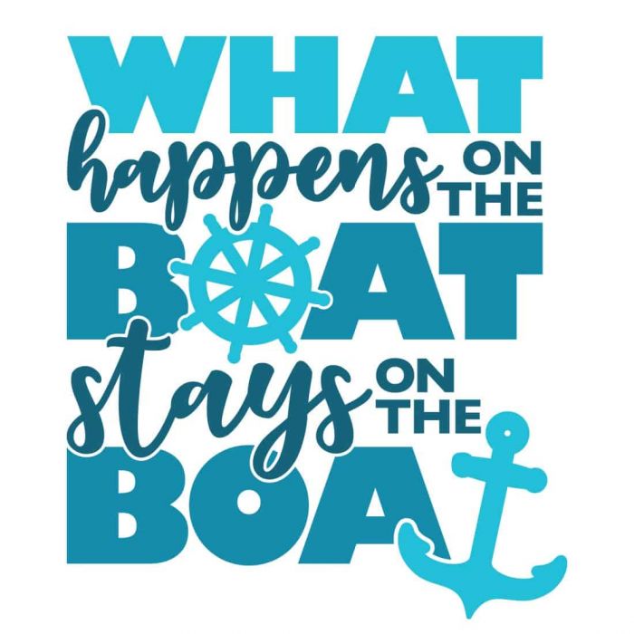 What Happens on the Boat Stays on the Boat, SVG Design