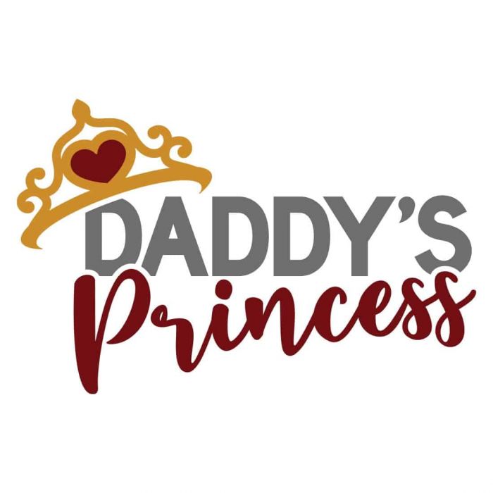 Daddy's Princess, Girl, Kids, Crown, SVG Design