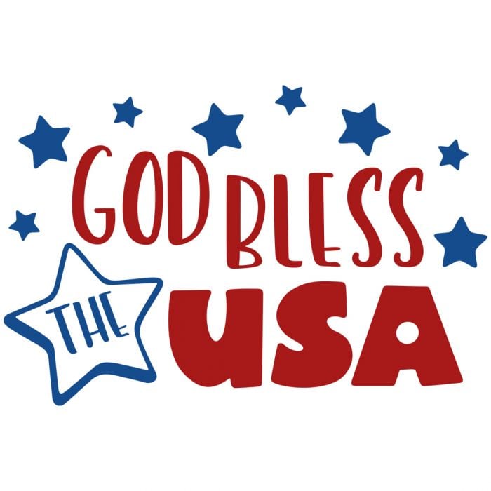 God Bless The Usa Patriotic Svg Cut File
