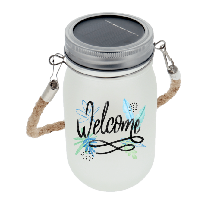Frosted Fairy Light Sublimation Mason Jar