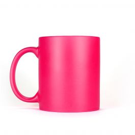 Matte Fluorescent Pink Ceramic Sublimation Coffee Mug - 11oz.